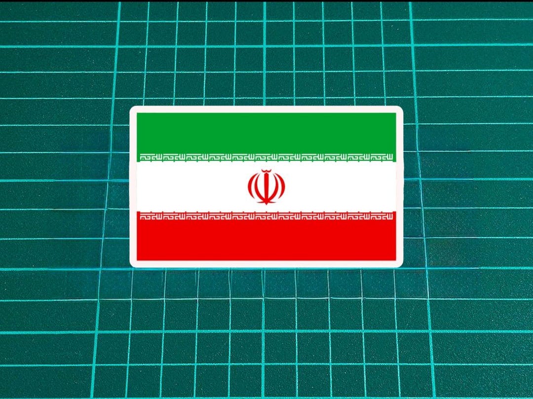 Iran Flag Sticker | Outdoor 3"-8" Decal for Car, Helmet, Laptop | Ships ...
