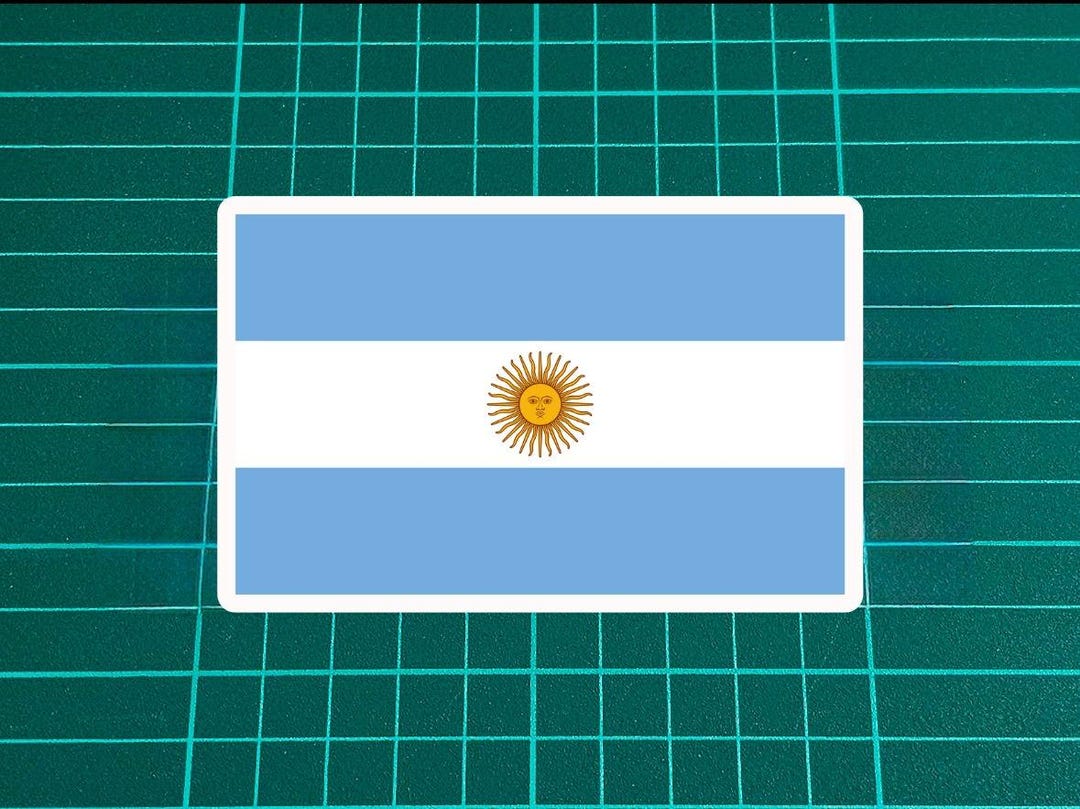Argentina Flag Sticker | Outdoor 3"-8" Decal for Car, Helmet, Laptop ...