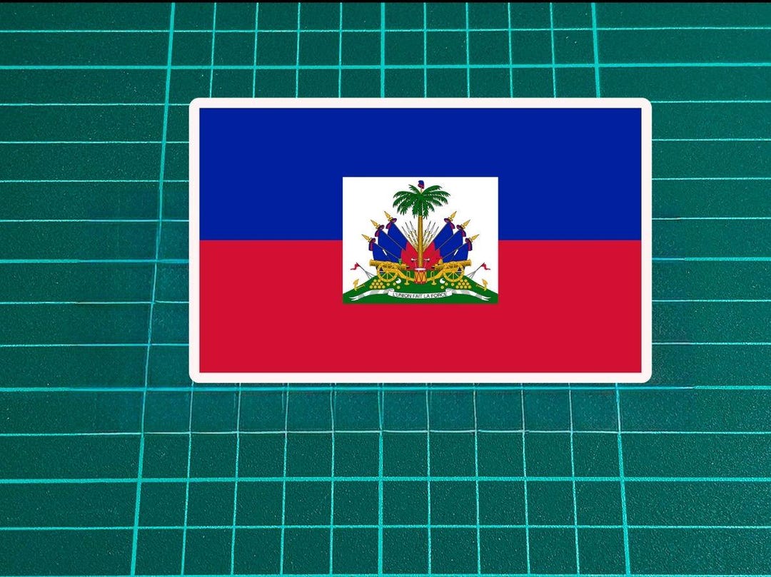 Haiti Flag Sticker | Outdoor 3"-8" Decal for Car, Helmet, Laptop ...