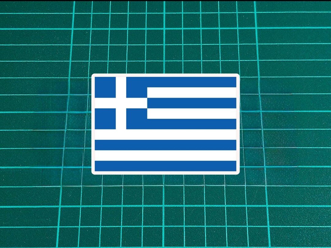 Greece Flag Sticker | Outdoor 3"-8" Decal for Car, Helmet, Laptop ...