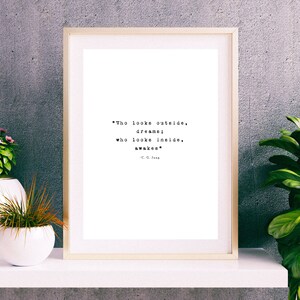 Who Looks Outside, Dreams Who Looks Inside, Awakes / Quote Carl Gustav ...