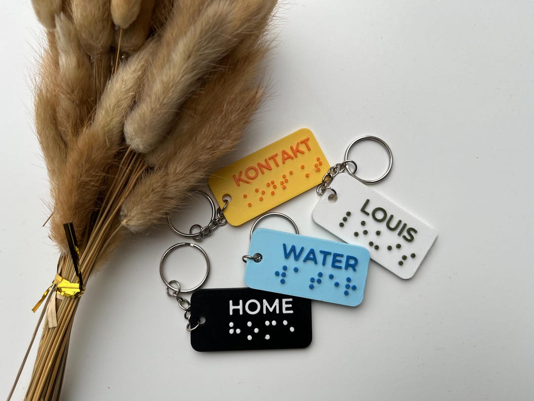Braille Keychain for Accessibility | Everyday, Essentials, Names | 3d ...