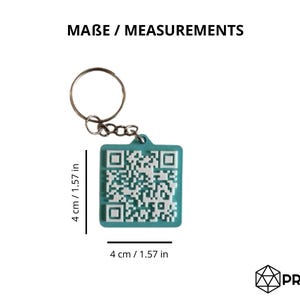 Customisable 3d-printed QR Code Key Chain | URL, Wifi, Instagram ...