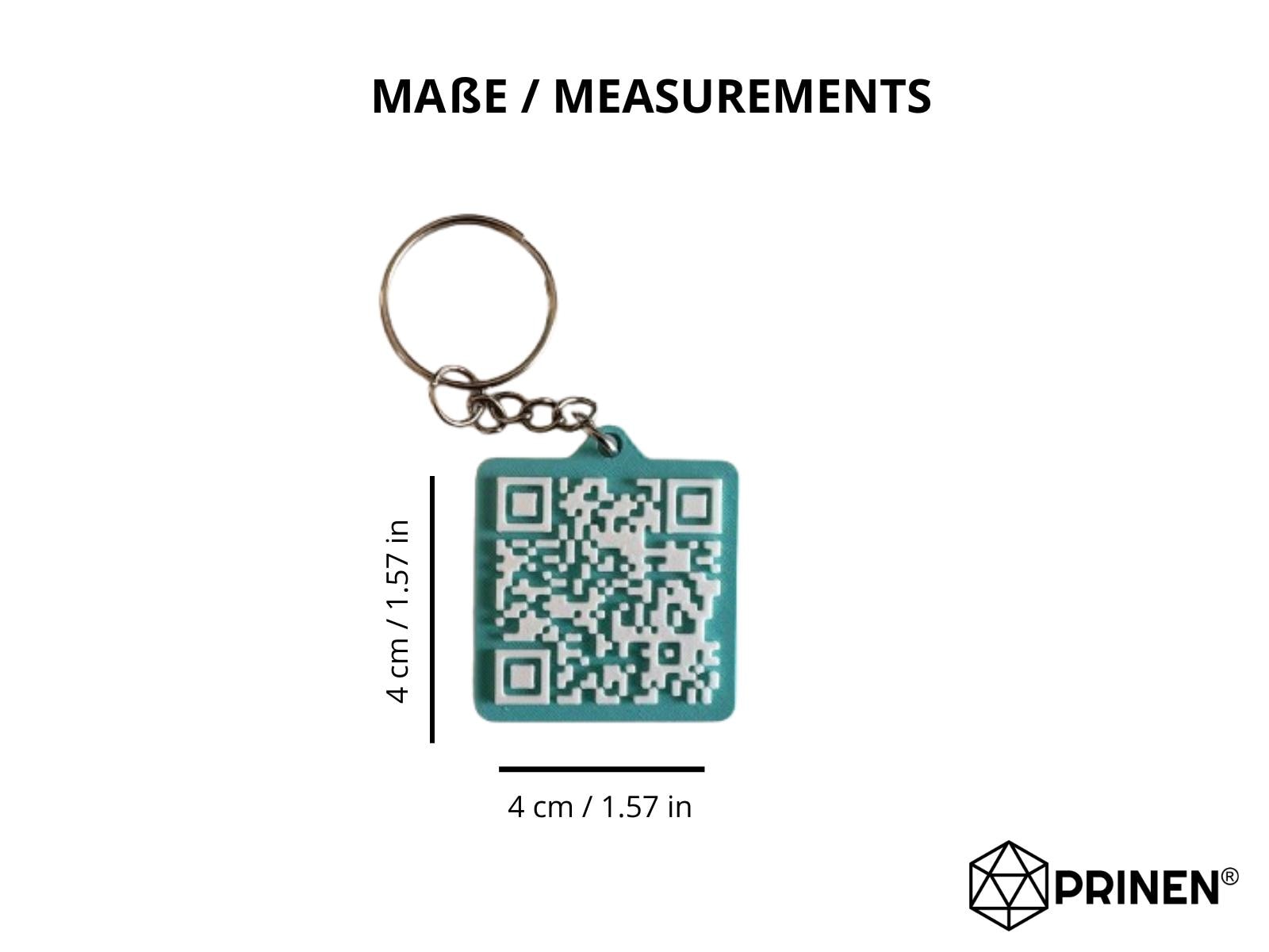 Customisable 3d-printed QR Code Key Chain | URL, Wifi, Instagram ...
