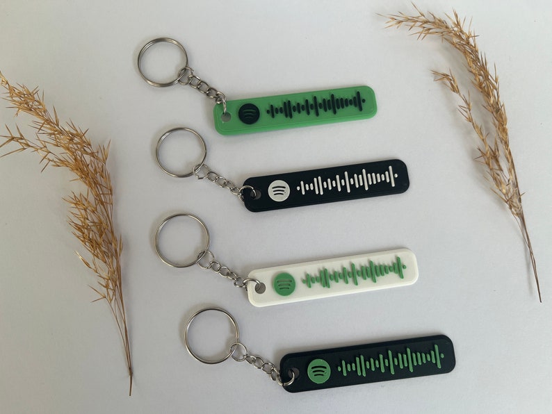 Customizable 3D Printed Spotify Code Keychain Two Tone PLA Personalized ...