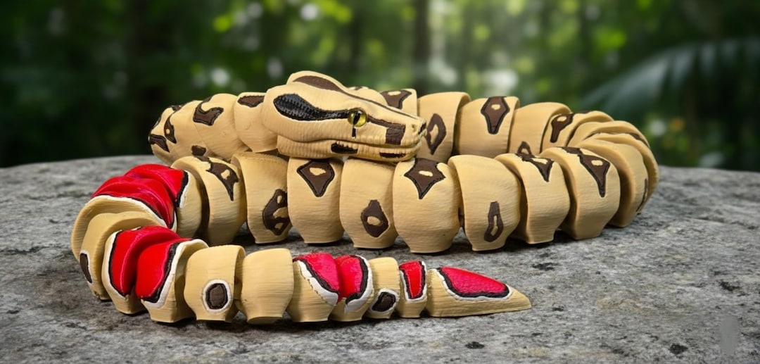 Articulated Boa Snake Decor Figure, Flexible Snake Statue for Shelves ...