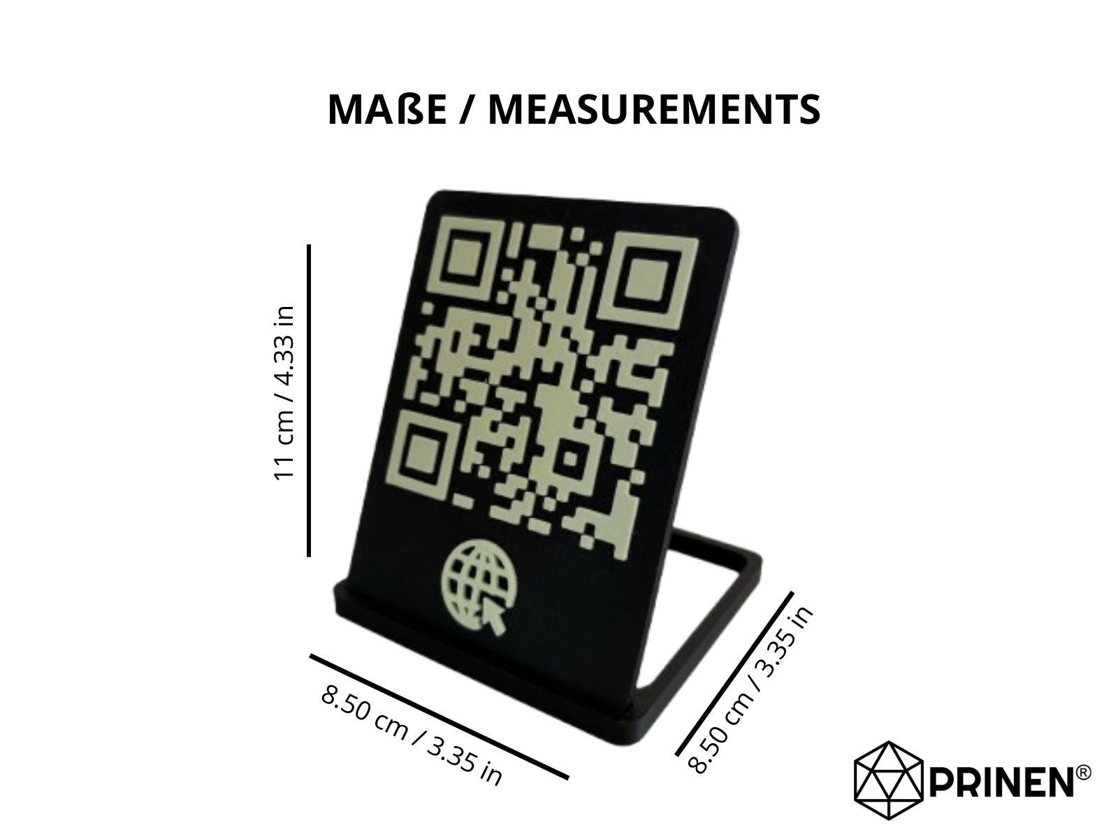 Customizable 3d-printed QR Code Badge With Stand | WLAN, Web, Crypto ...