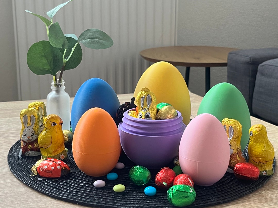 Screwable 3d-printed Easter Eggs in S/M/L - Customisable Colours ...