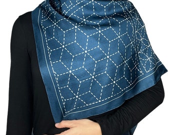 Silk Scarf for Women, Silk Hair Scarf, 39x39 Inch Large Size - Etsy