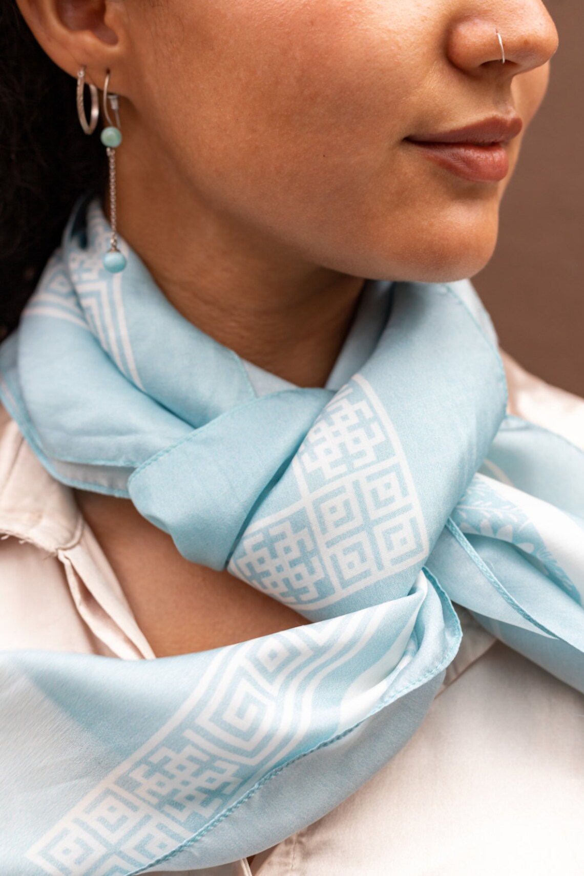Silk Scarf for Women, Silk Hair Scarf, 39x39 Inch Large Size - Etsy