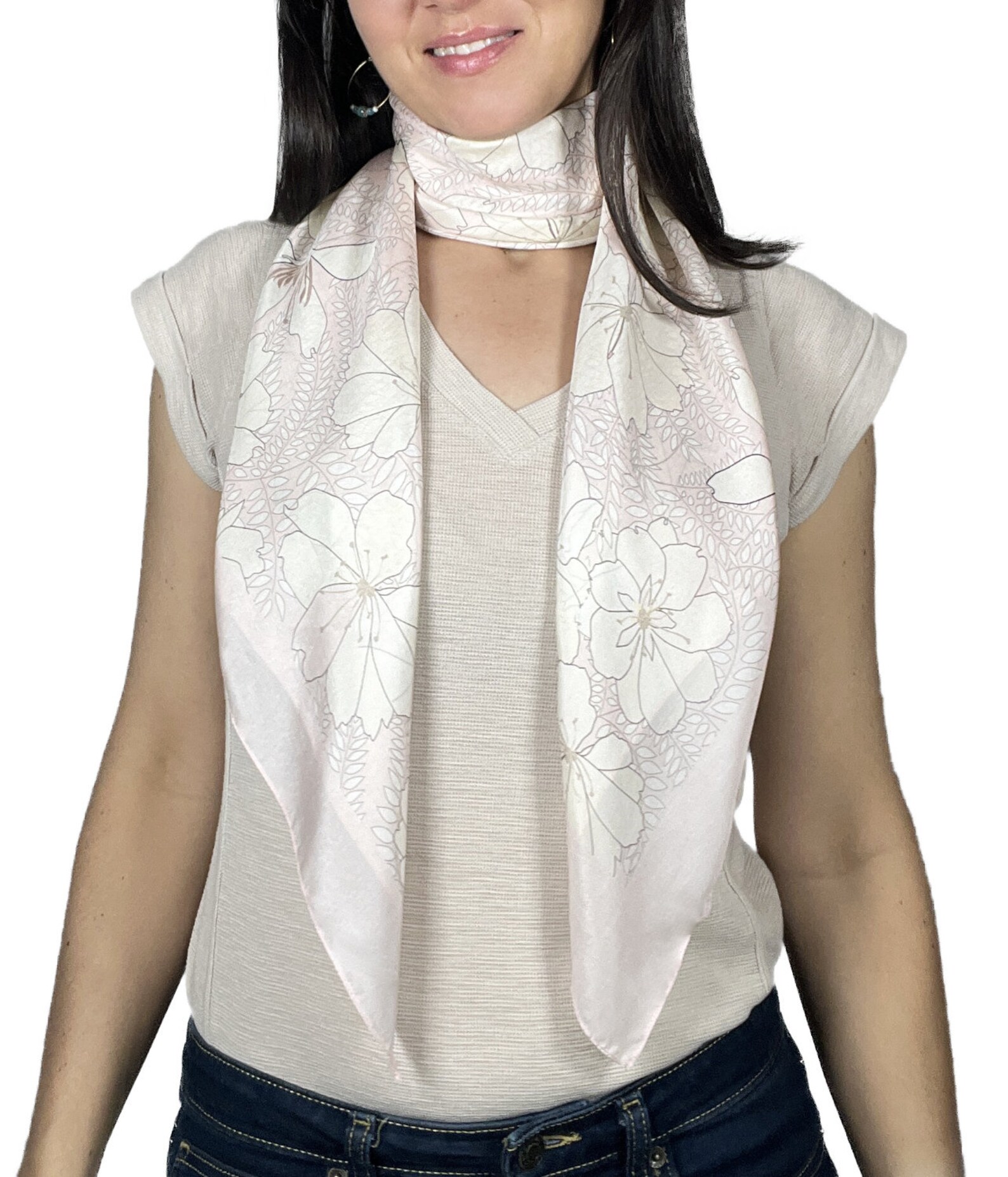 Silk Scarf for Women, Silk Hair Scarf, 39x39 Inch Large Size - Etsy