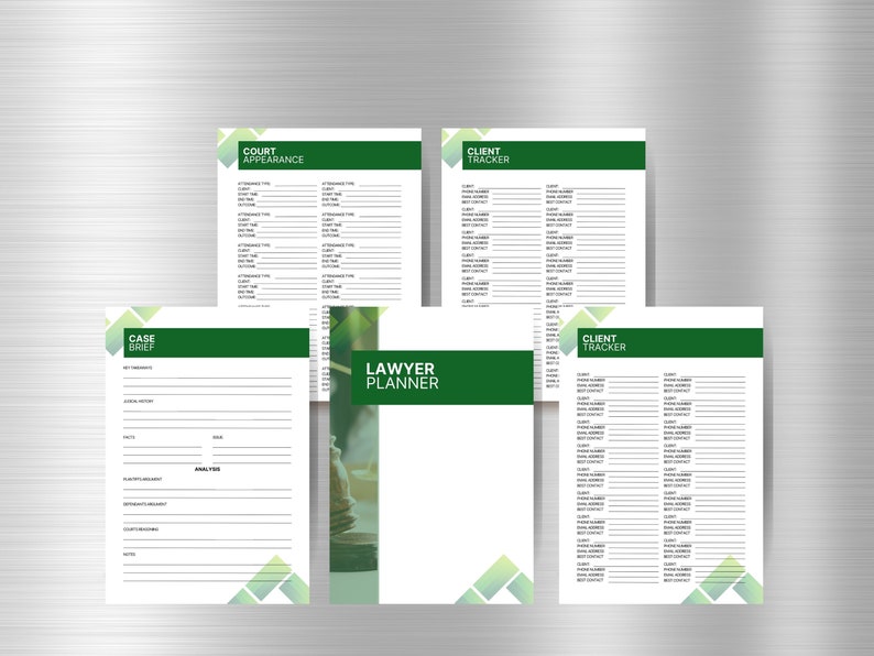 Attorney Planner | Printable Lawyer Organizer | Digital Download ...