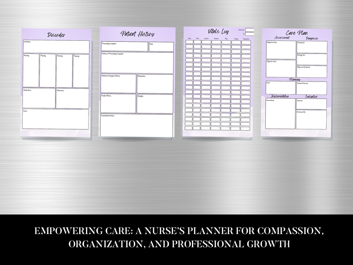 Nursing Fillable Planner Digital Medical Organizer Undated School ...