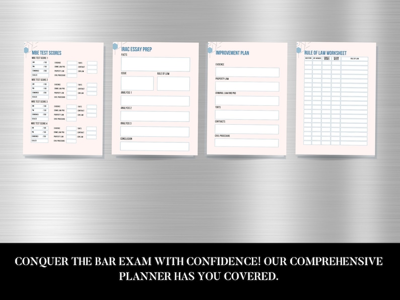Bar Exam Prep & Study Planner | Bar Exam Study Aide | Exam Success ...