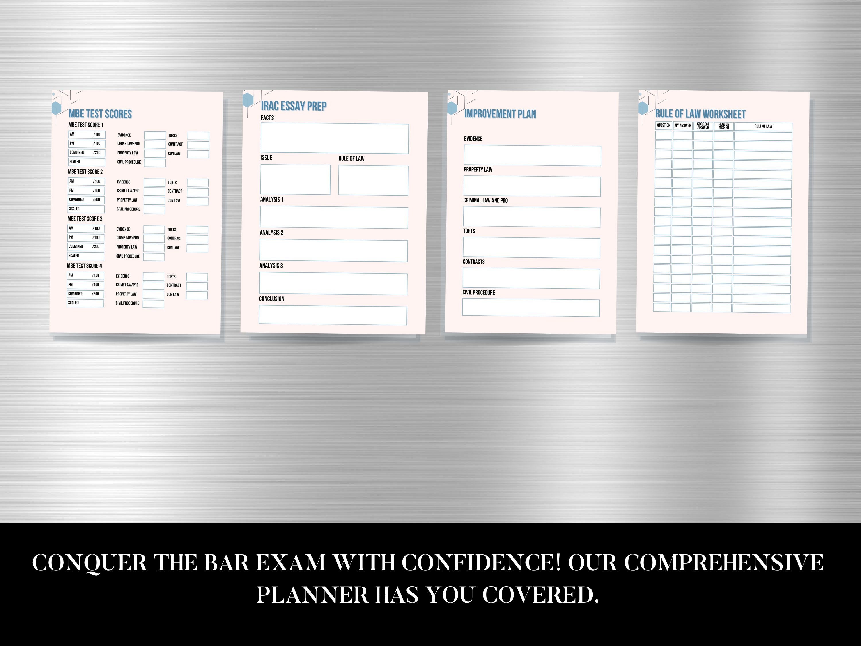 Bar Exam Prep & Study Planner | Bar Exam Study Aide | Exam Success ...