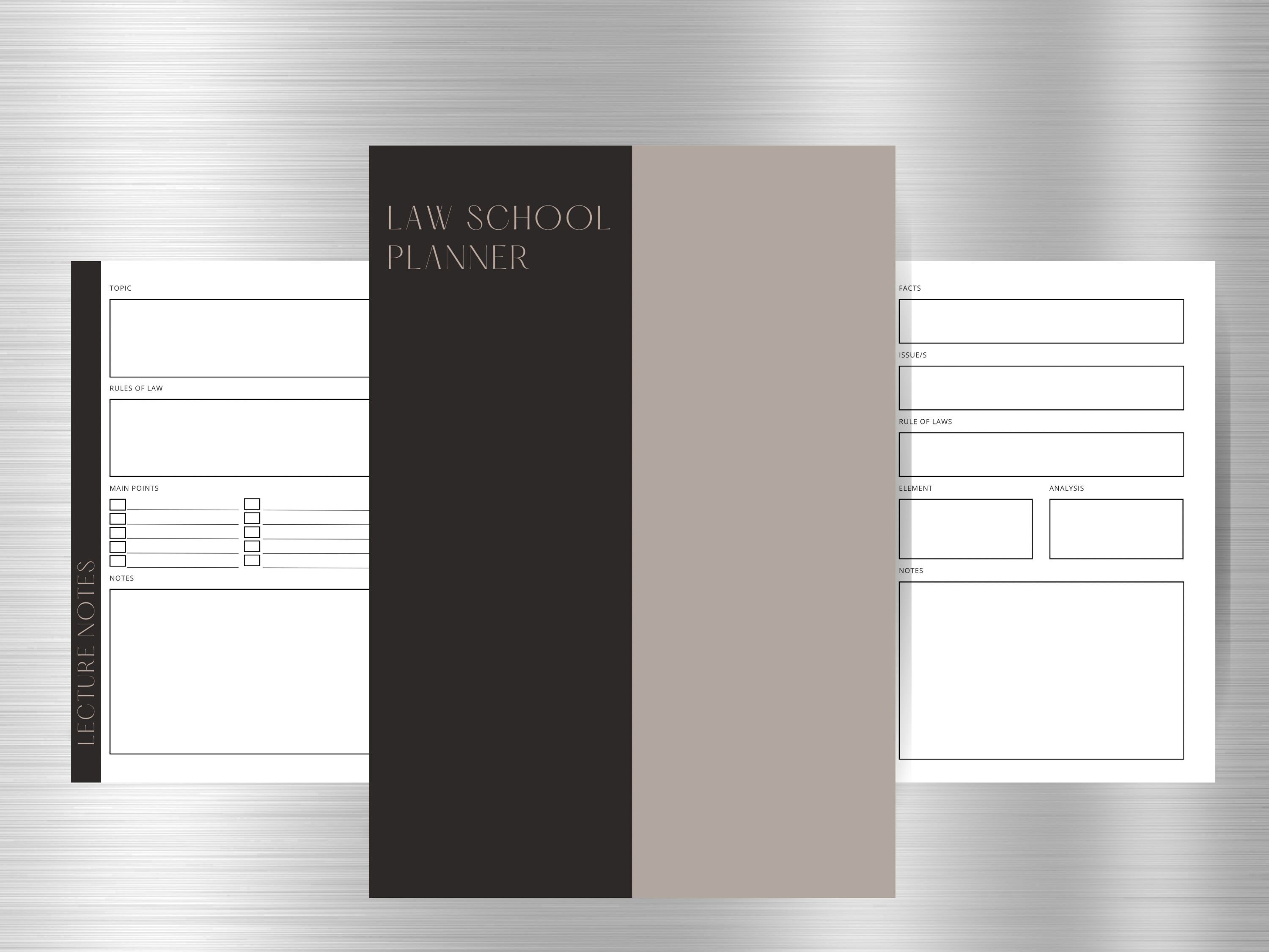 Law School Templates Law School Planner Digital and Printable Studying ...