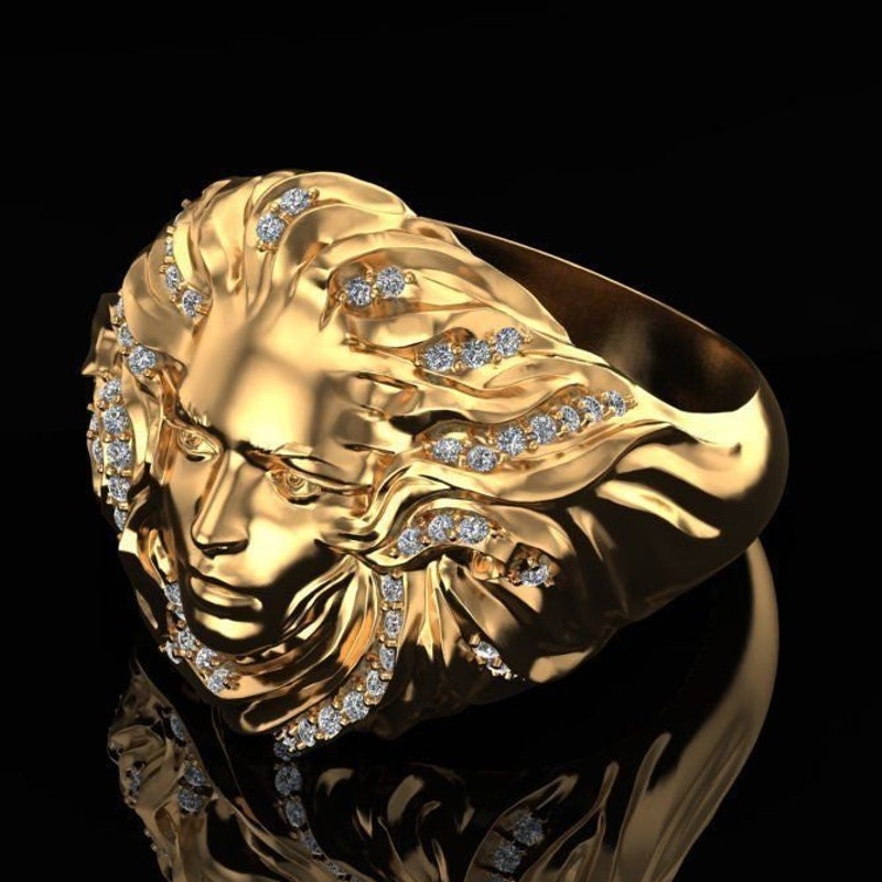 Ancient Greek Face Ring - Etsy