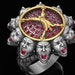 14kt Gold Over Ruby Punishment Ring Heads Screaming Ring Unisex Ring ...