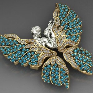 Sterling Silver Butterfly Magerit Pendant Elegant Butterfly Necklace ...