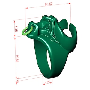 Silver Bull Head Men Ring Angry Bull Jewelry Biker Punk Jewelry Large ...