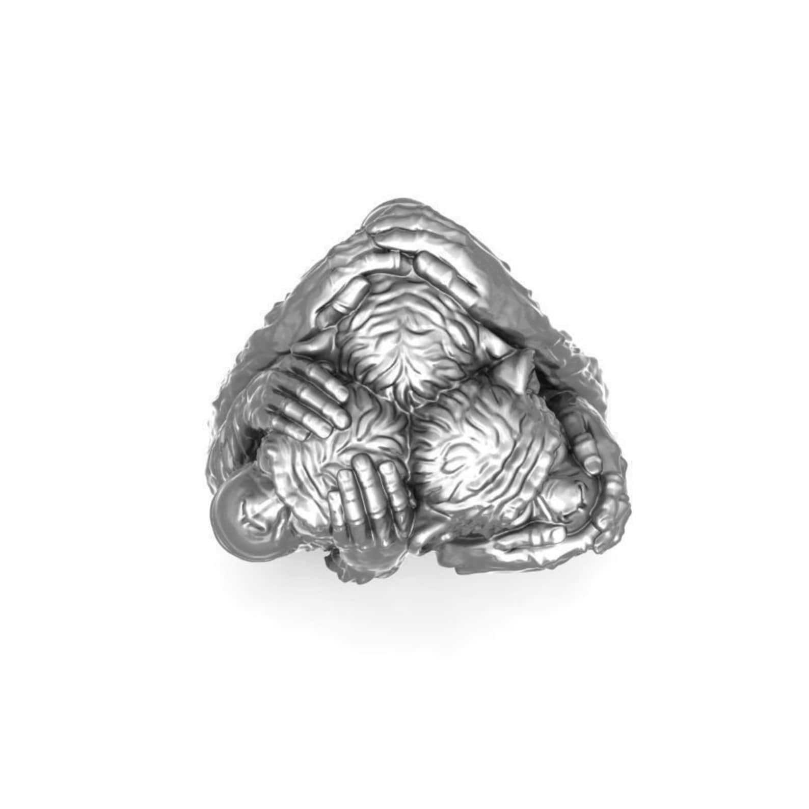 14KT Gold Over Monkey Ring Chimpanzee Ring Minimalist Animal Lover Gift ...
