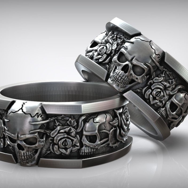 Skull Wedding Ring - Etsy