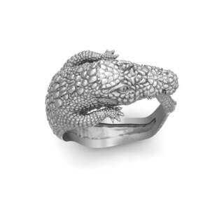 14KT Gold Over Crocodile Ring Crocodile Ring Alligator Ring Animal Ring ...