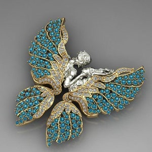 Sterling Silver Butterfly Magerit Pendant Elegant Butterfly Necklace ...