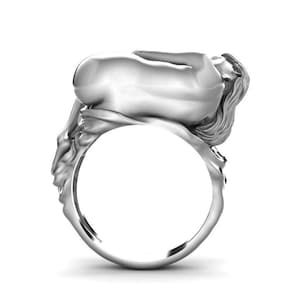 14KT Gold Over Unique Angel Ring Angelic Hug Ring Angel Engagement Ring ...