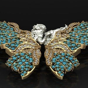 Sterling Silver Butterfly Magerit Pendant Elegant Butterfly Necklace ...