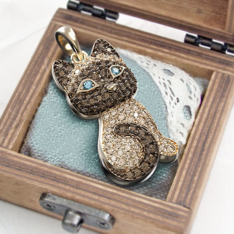 Cat Pendant for Men - Etsy
