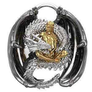 Dragon Handmade Silver Necklace Dragon Head Silver Men Jewelry Dragon ...