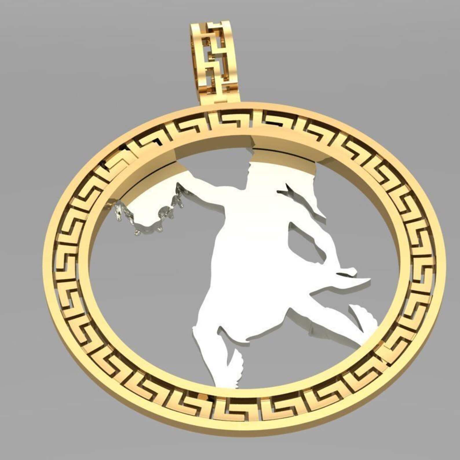 Medusa Charm Necklace 14KT Yellow Gold Plated Greek Mythology Inspired ...
