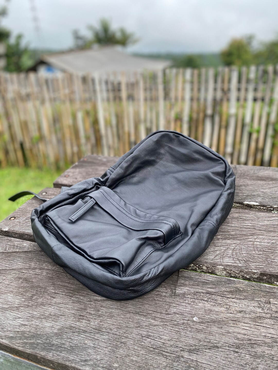 Black Leather Backpack , Unisex Backpack - Etsy