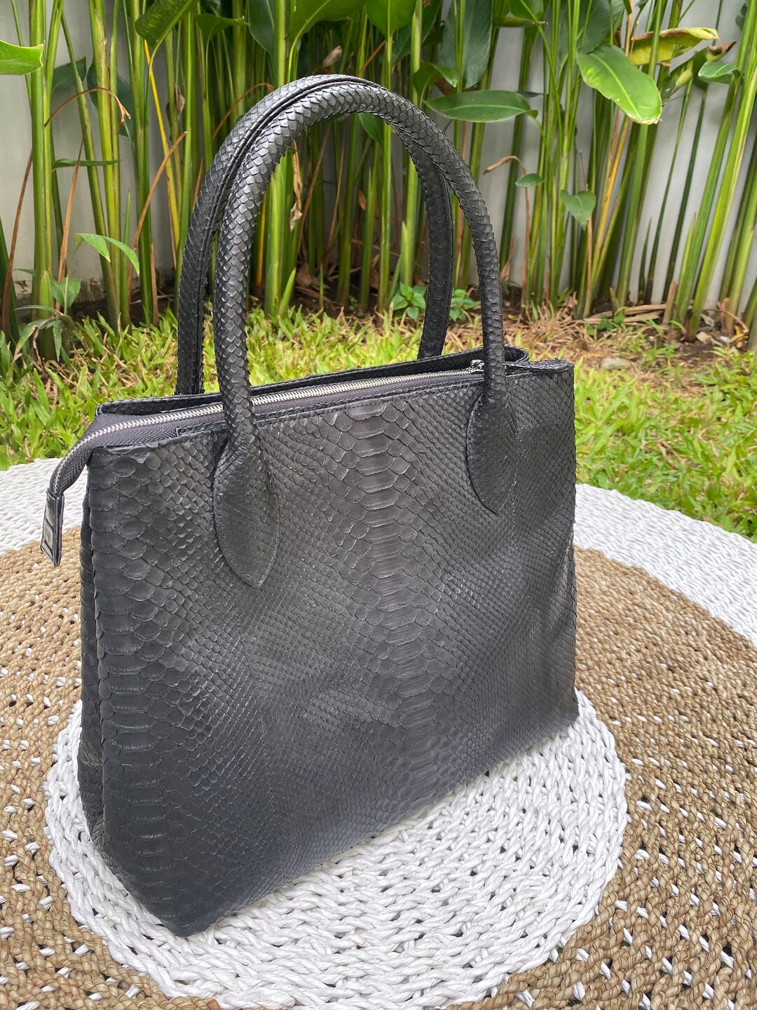 Genuine Python Skin Bag in Black - Etsy