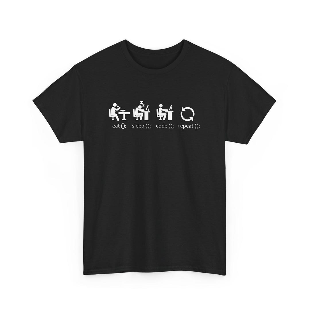 Eat Sleep Code Repeat - Funny Software Engineer Coding Gift Unisex T ...