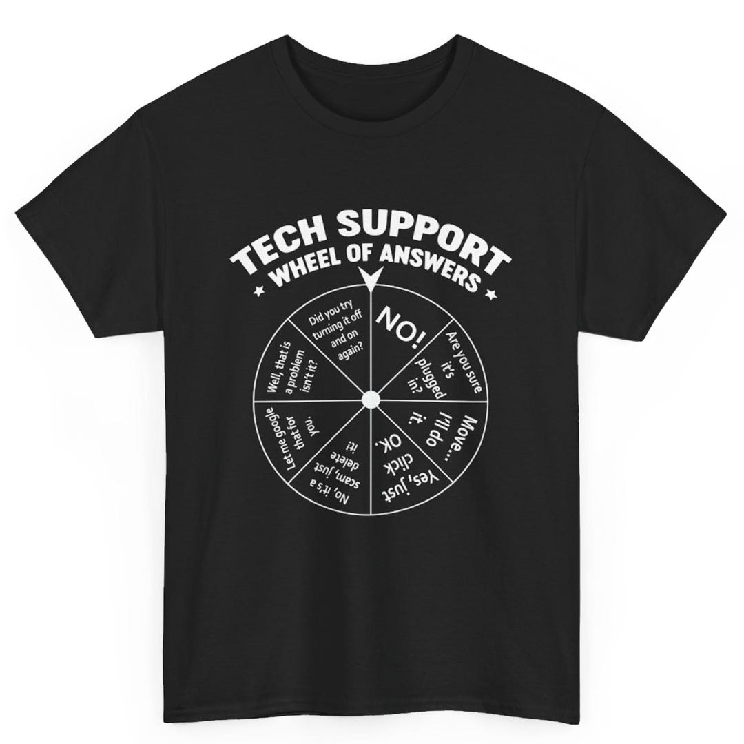 Funny Tech Support IT Support Department Put Ticket Parody Design Gift ...