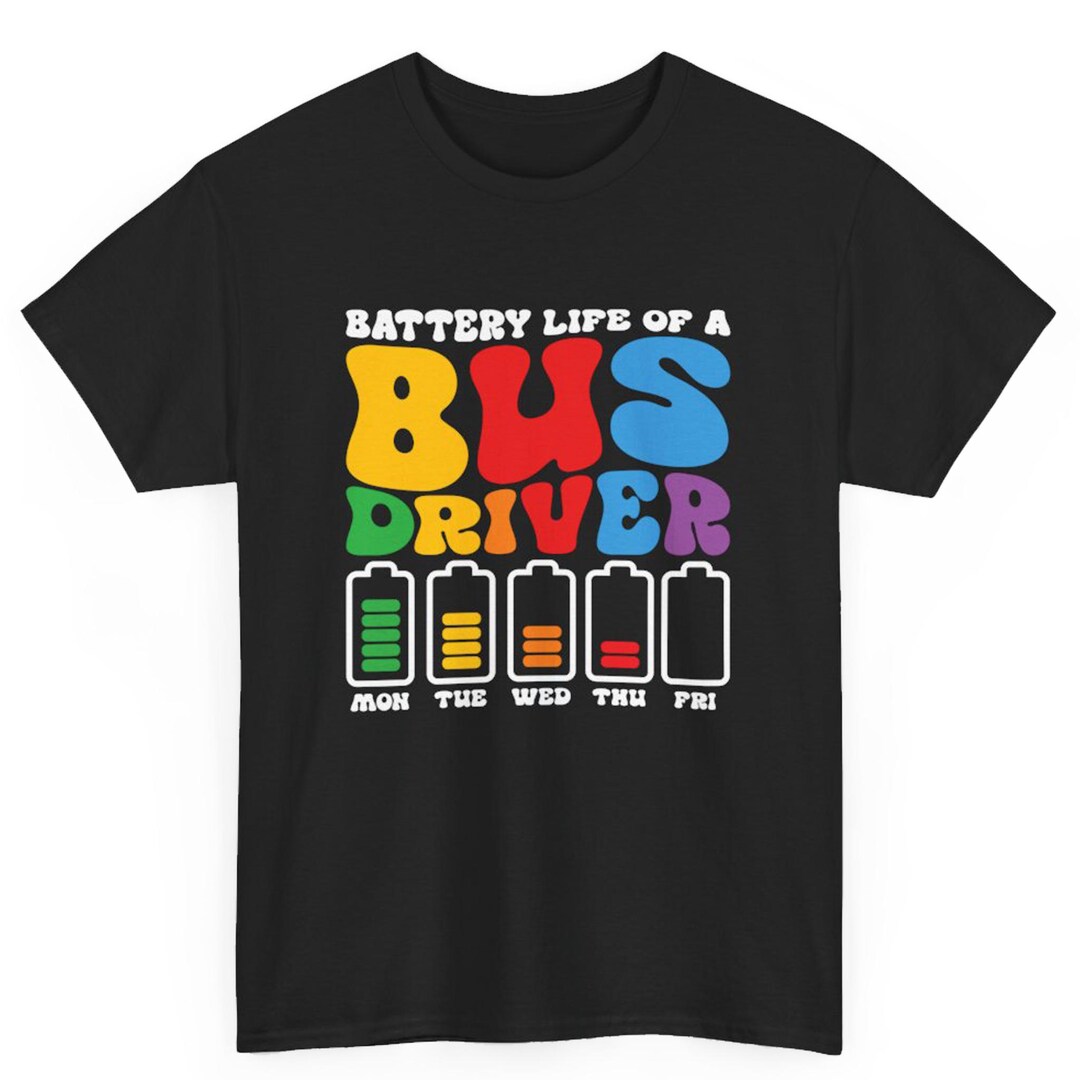 Funny Bus Driver Battery School Bus Driver Bus Public Buses Gift Unisex ...