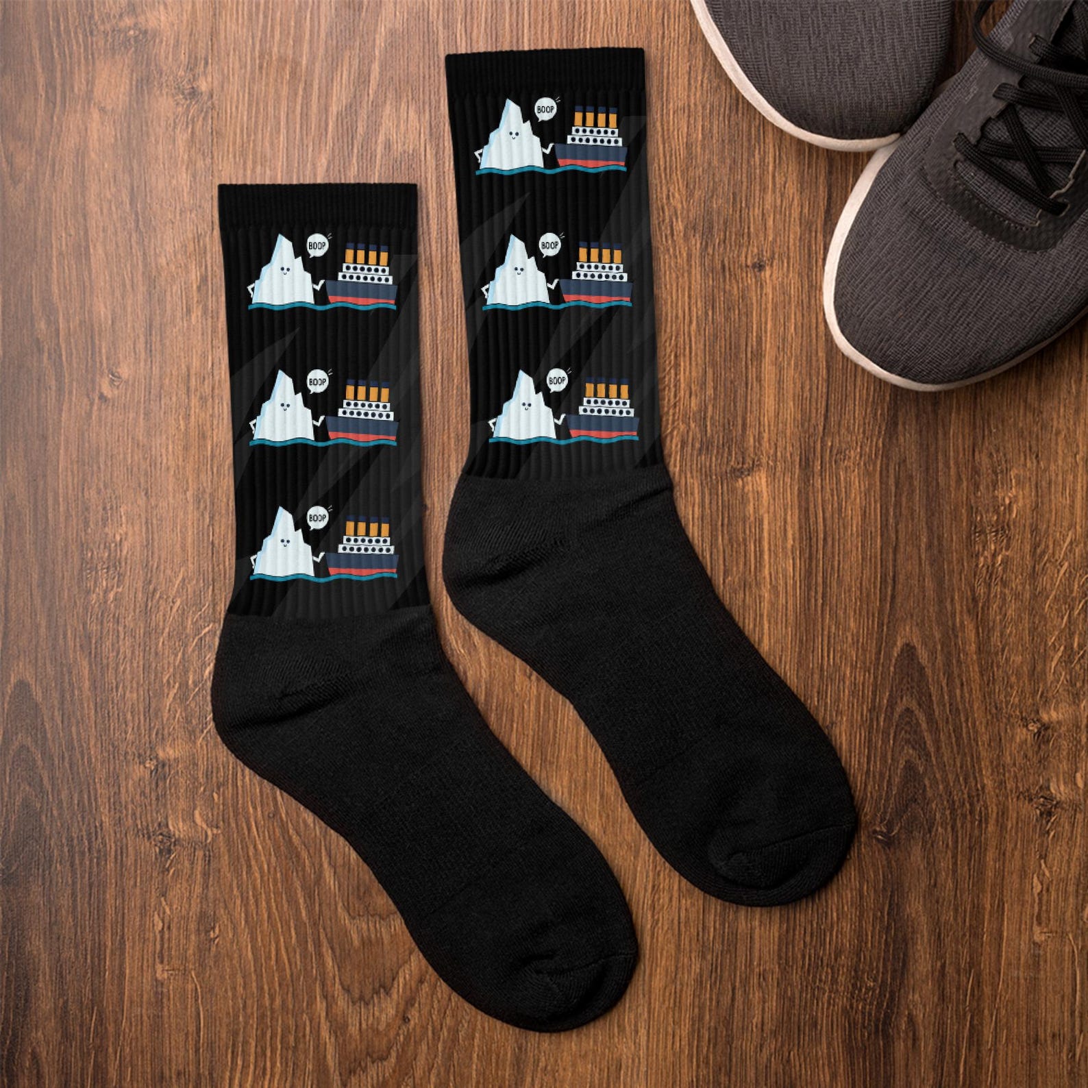 Titanic Funny Titanic and Iceberg Boop Parody for Boys Girls Socks - Etsy