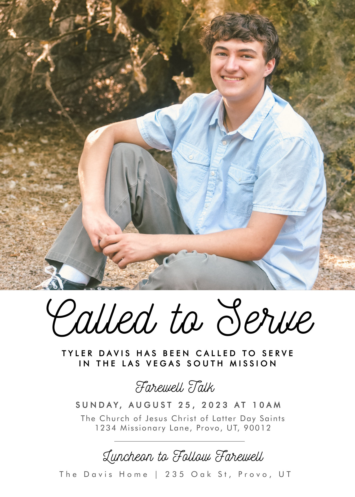 LDS Mission Farewell Invitation Missionary Announcement - Etsy