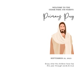 LDS Primary Program PROGRAM | Primary Presentation Program Template ...