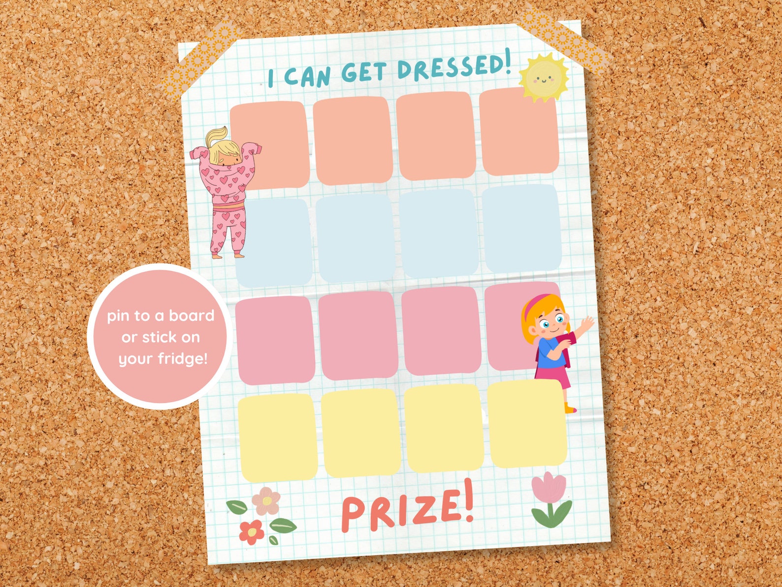 Get Myself Dressed Printable | Toddler Getting Dressed Printout | Girls ...