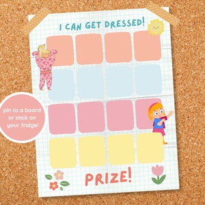Get Myself Dressed Printable | Toddler Getting Dressed Printout | Girls ...