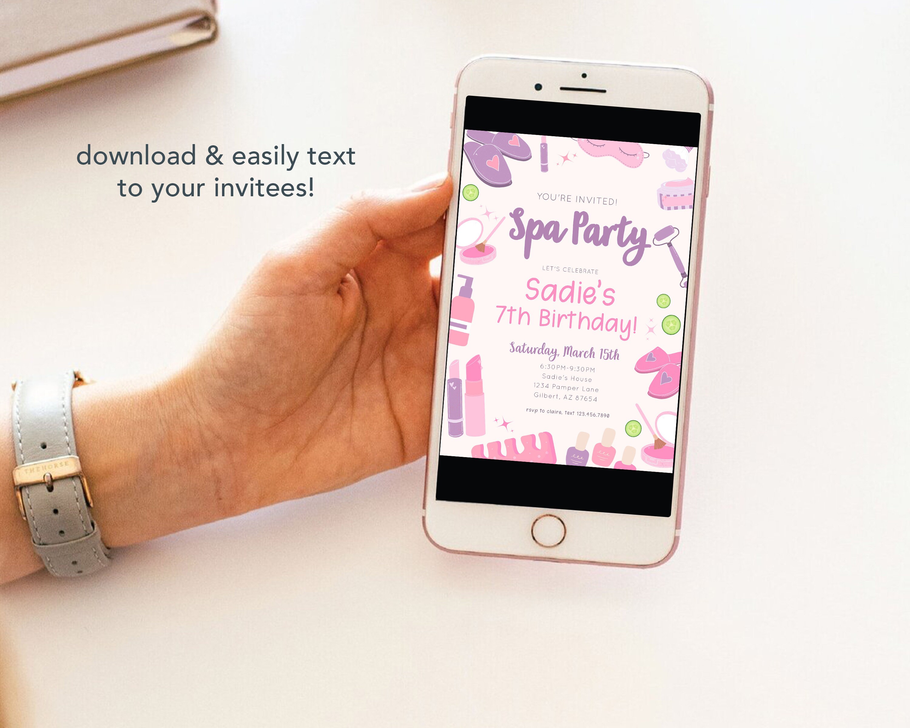 Spa Party Invite Spa Birthday Party Invite Girls Birthday - Etsy