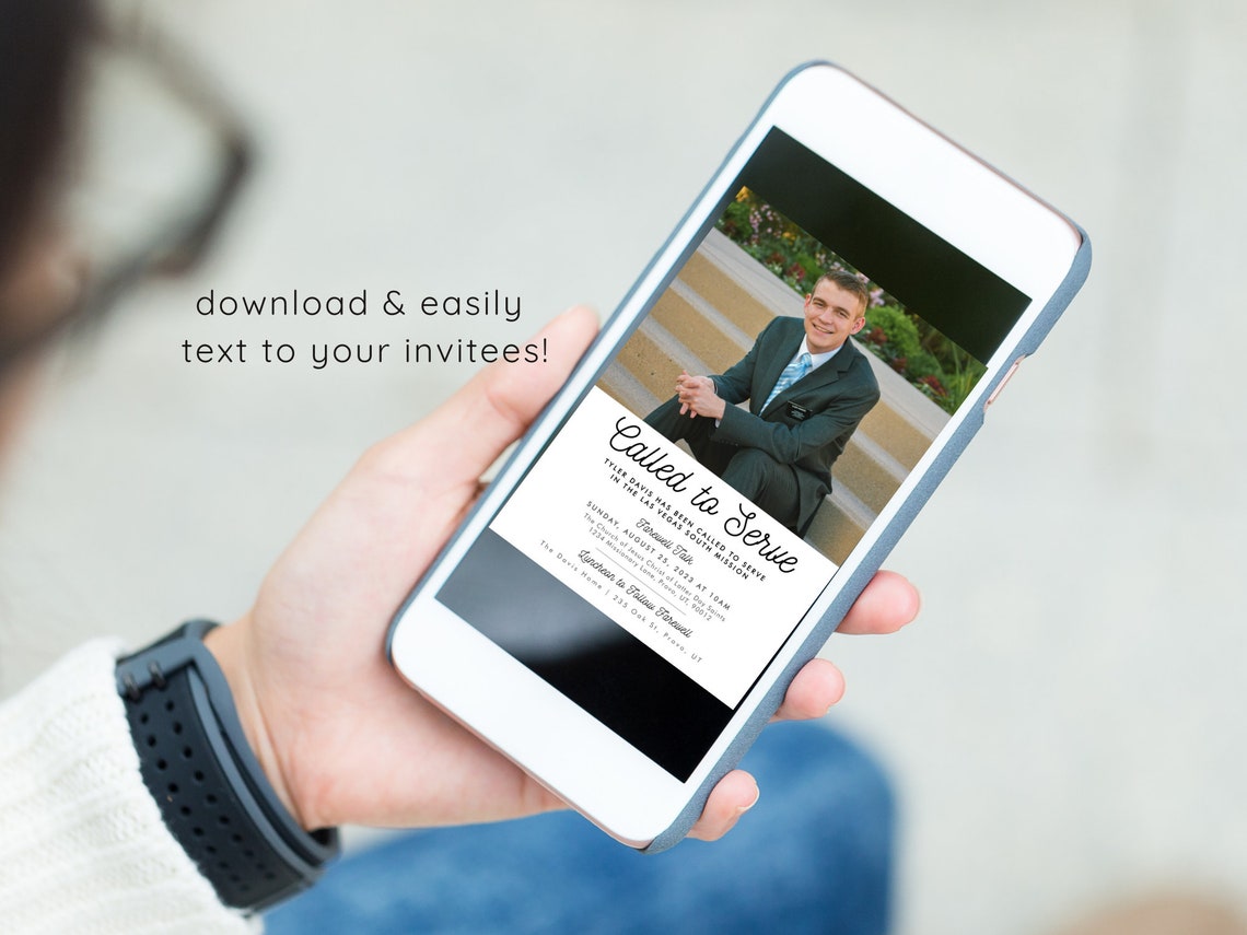 LDS Mission Farewell Invitation Missionary Announcement Editable ...