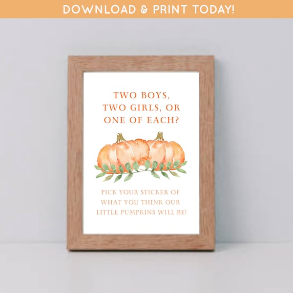 Twins Gender Reveal - Etsy
