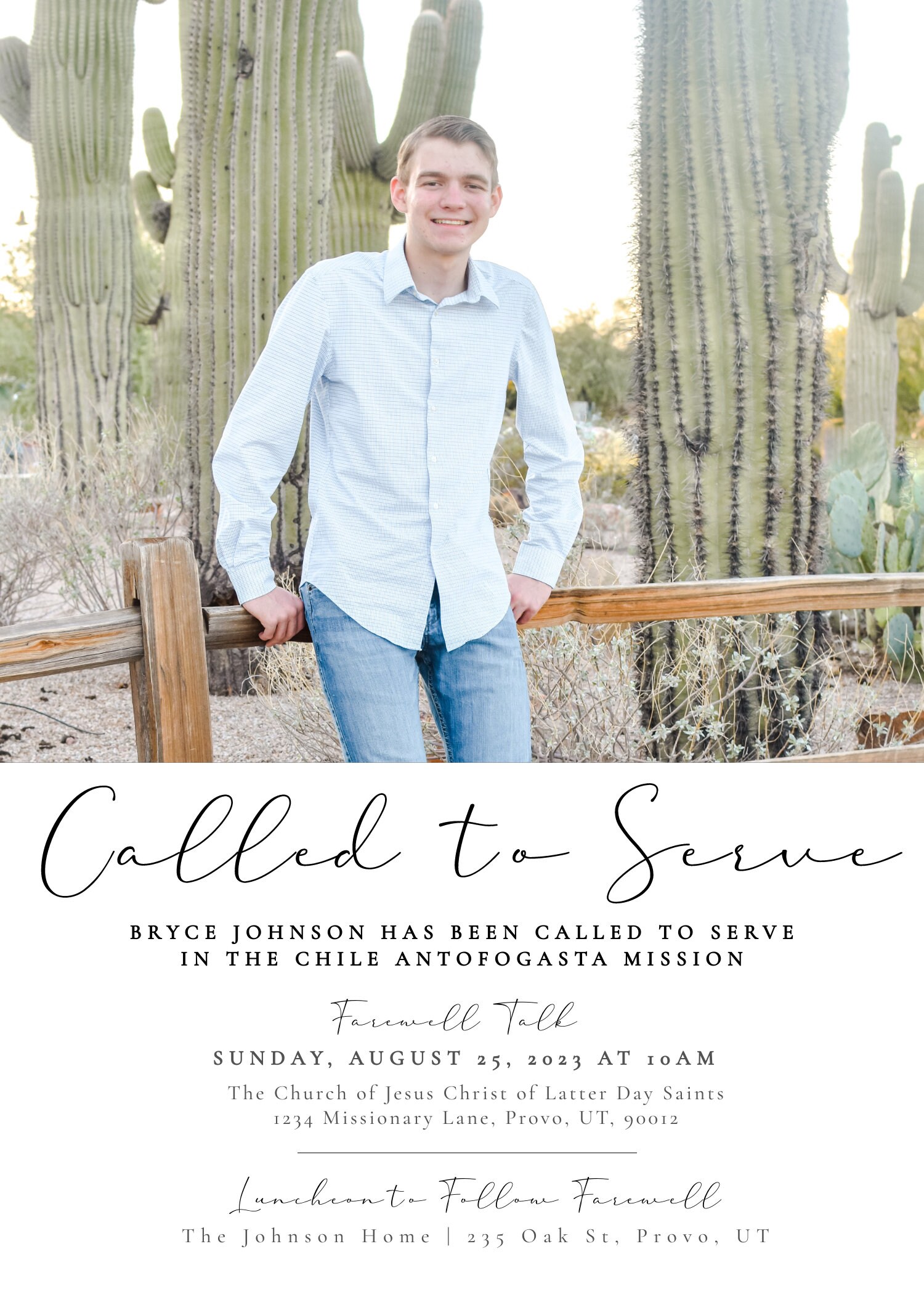 LDS Mission Farewell Invitation Missionary Announcement - Etsy