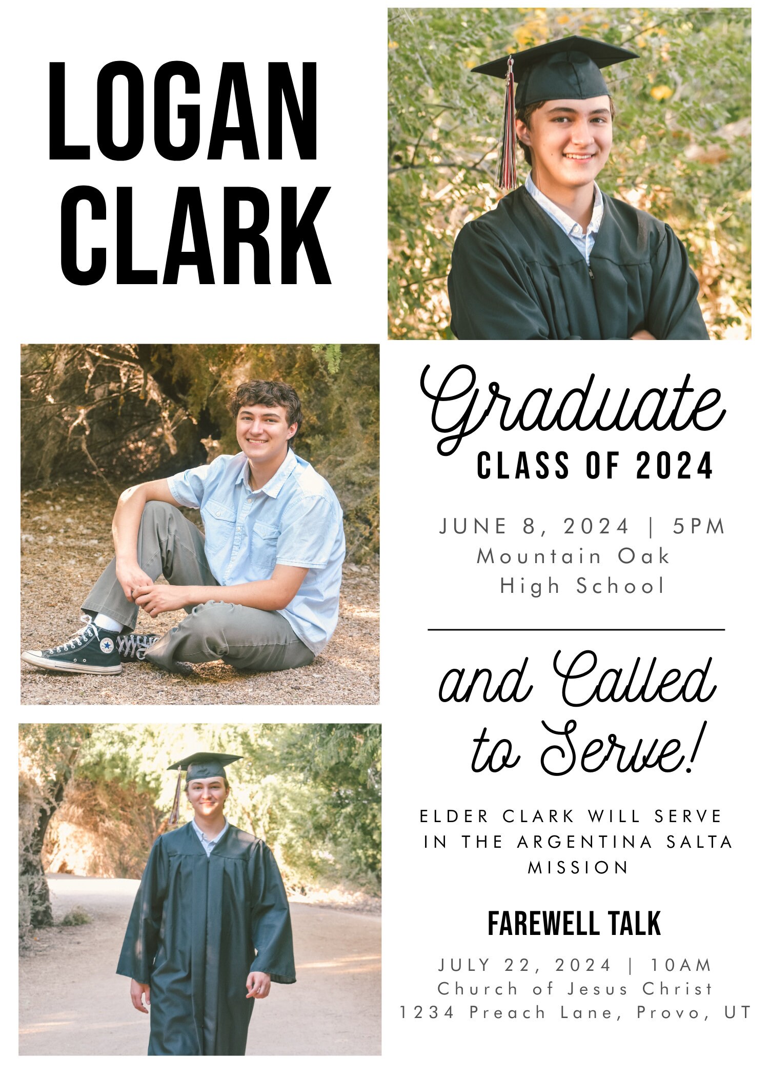 Graduation and Mission Combo Announcement | LDS Mission Farewell ...