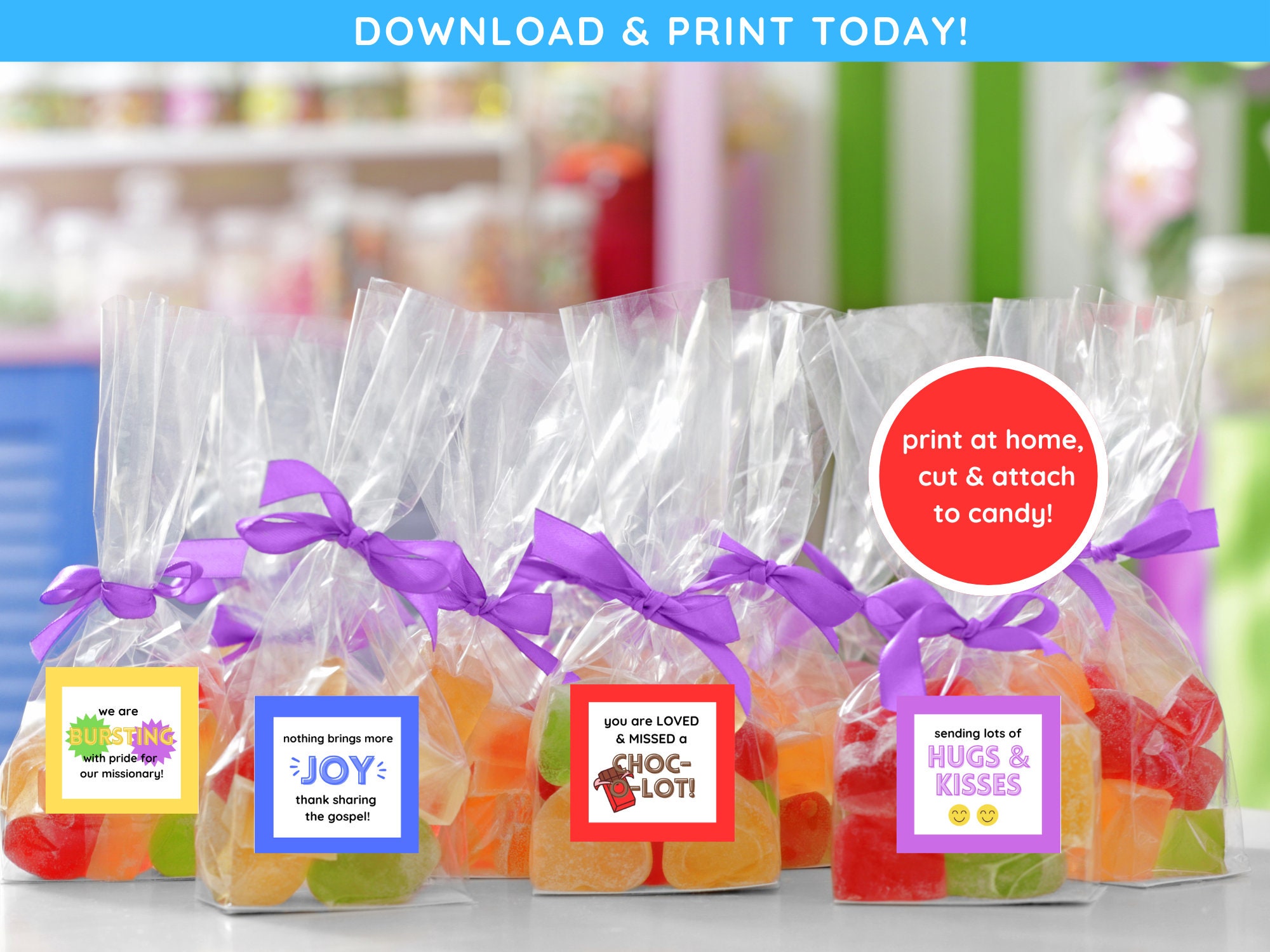 LDS Missionary Care Package | Missionary Printables | Candy Printables ...