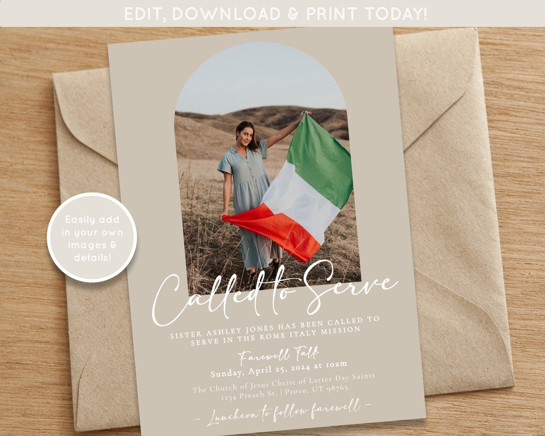 LDS Mission Farewell Invitation | Sister Missionary Announcement ...